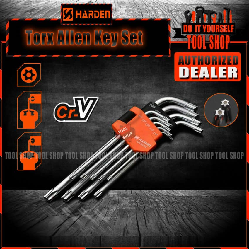 Harden Professional 9PCS Medium Torx Key Wrench Tool Shop