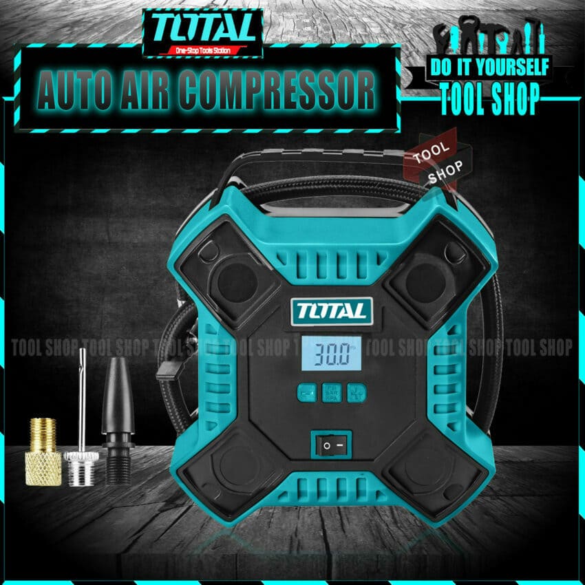 TOTAL Digital 12V Auto Air Compressor TTAC1601 – Tool Shop
