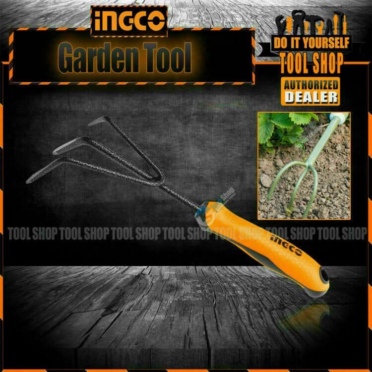 Ingco HGR1008 Mini Gardening Rake Tool 300mm - toolshop.pk