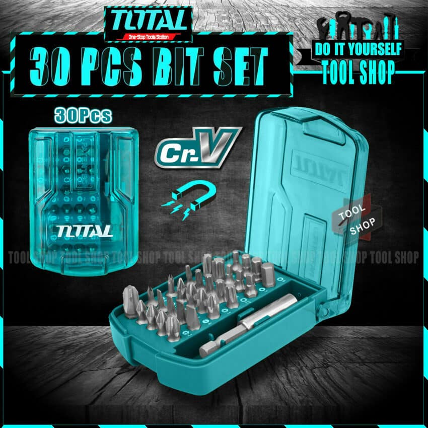 TOTAL TACSD10306 30 Pcs Bit Set - CrV Magnetic - toolshop.pl