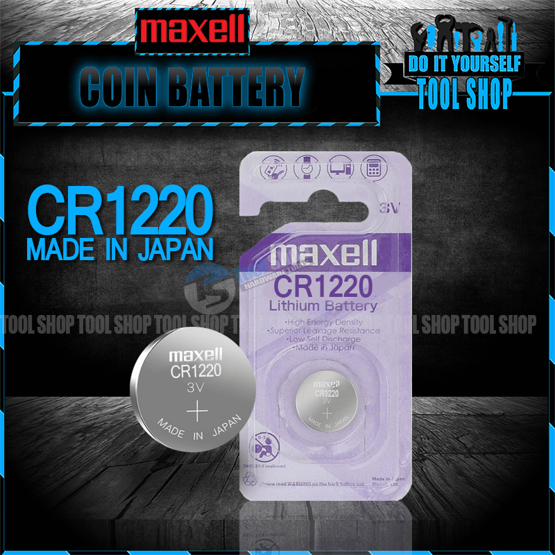 Maxell Original 1 Pcs CR1220 3V Lithium (Made in Japan)